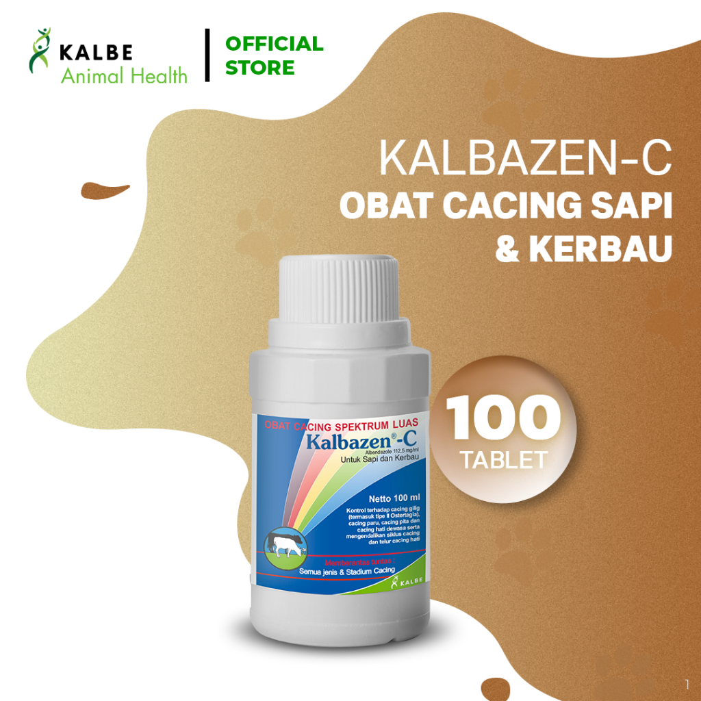 Jual Kalbazen C 100 ml Botol - Obat Cacing Cair Spektrum Luas untuk ...