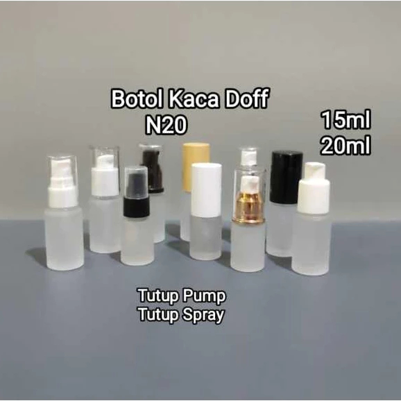 Jual Botol Kaca Serum Pump Botol Serum spray15ml 20ml Botol Kaca Doff ...