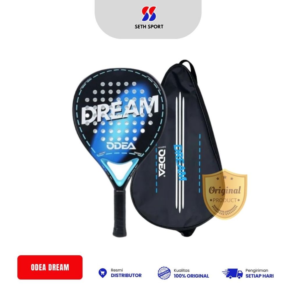 Jual Raket Padel ODEA Dream Fiber Racket Padelball + Bag Tas Original ...