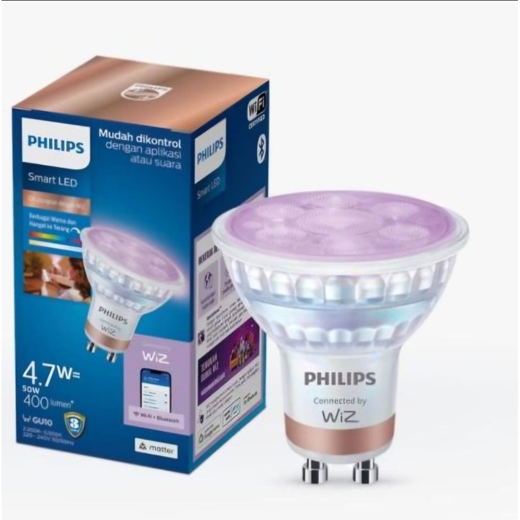 Jual PHILIPS Lampu LED Spotlight Smart Wifi MR16 GU10 4.7 Watt ...