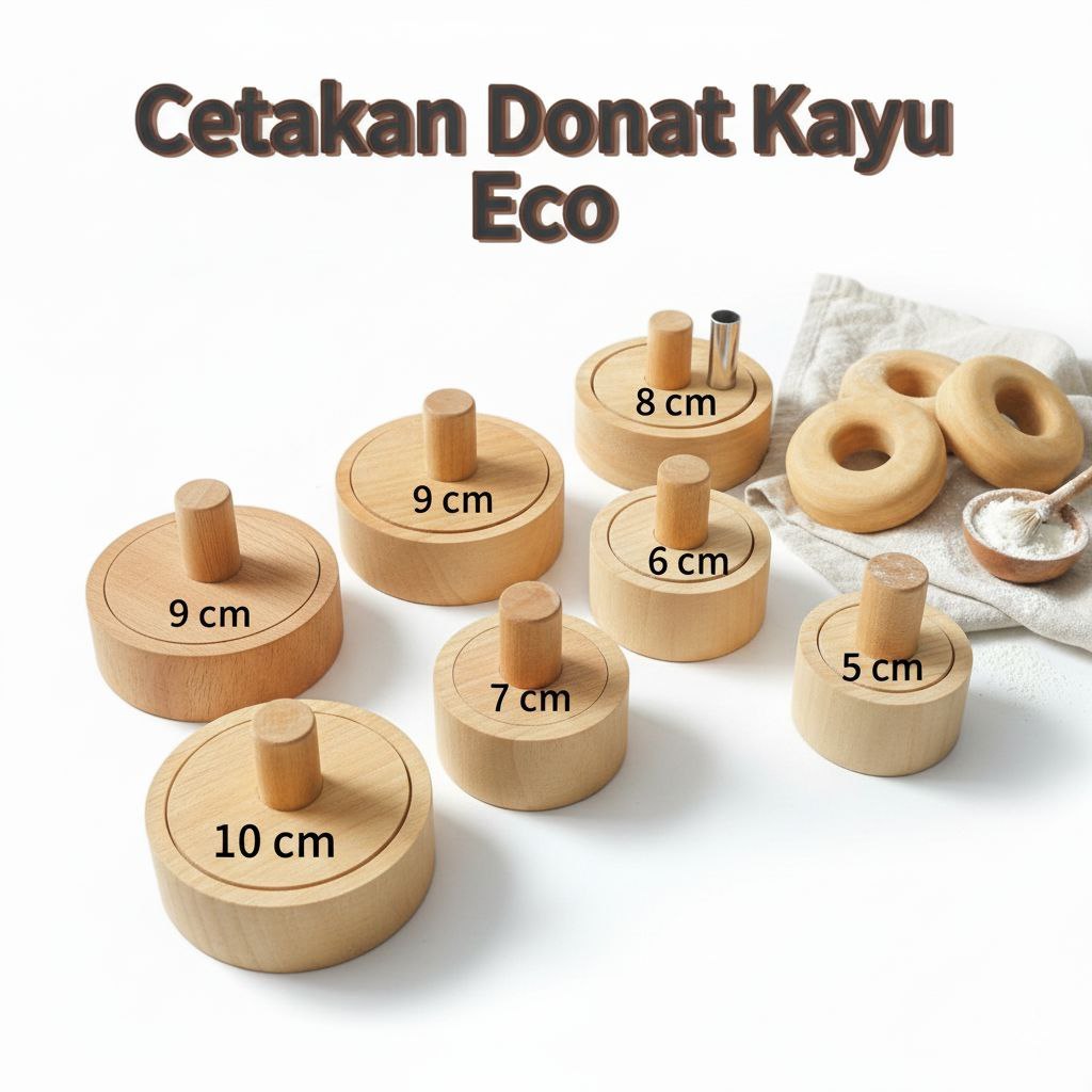Jual 1set Cetakan Donat Kayu Bentuk Mangkok Bulat - cetakan donat ...
