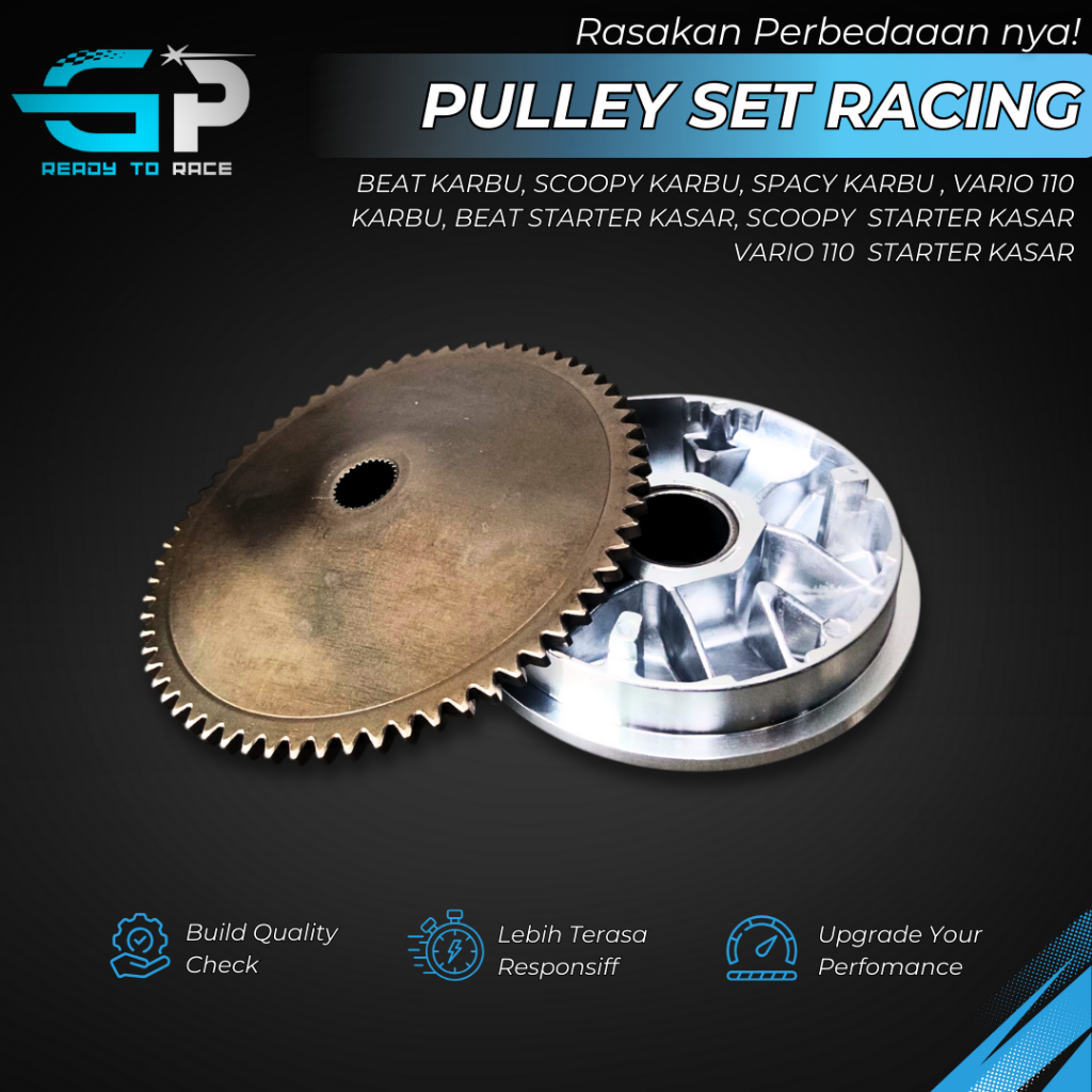 Jual Pulley Set 13,8 Beat Vario 110 Scoopy (KARBU) Beat Karbu Scoopy ...