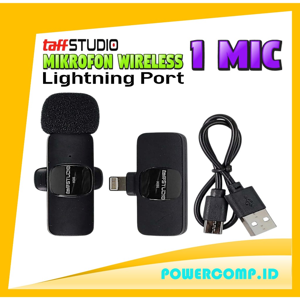 Jual Mikrofon Wireless iPhone Clip On Mic TaffSTUDIO Lightning Port ...