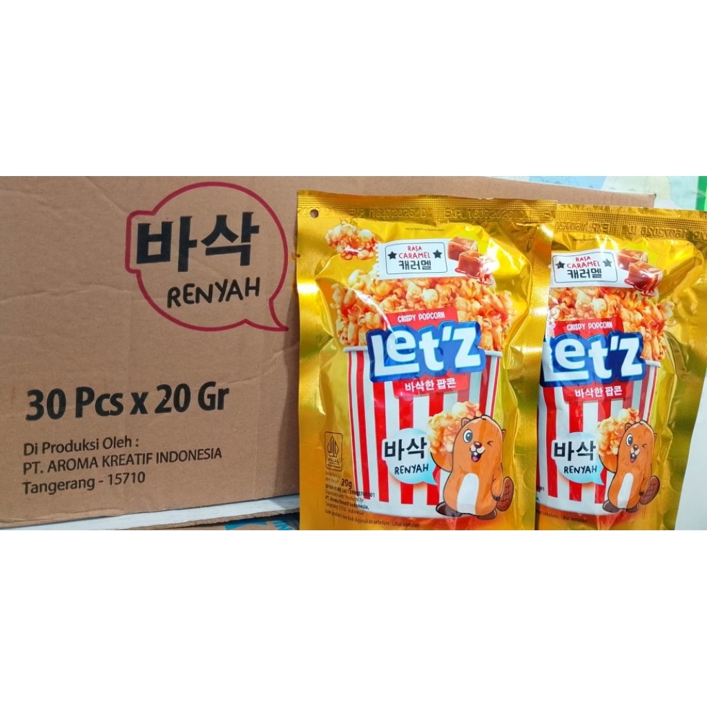 Jual Letz Popcorn Rasa Caramel 20 gram Exp aman | Shopee Indonesia