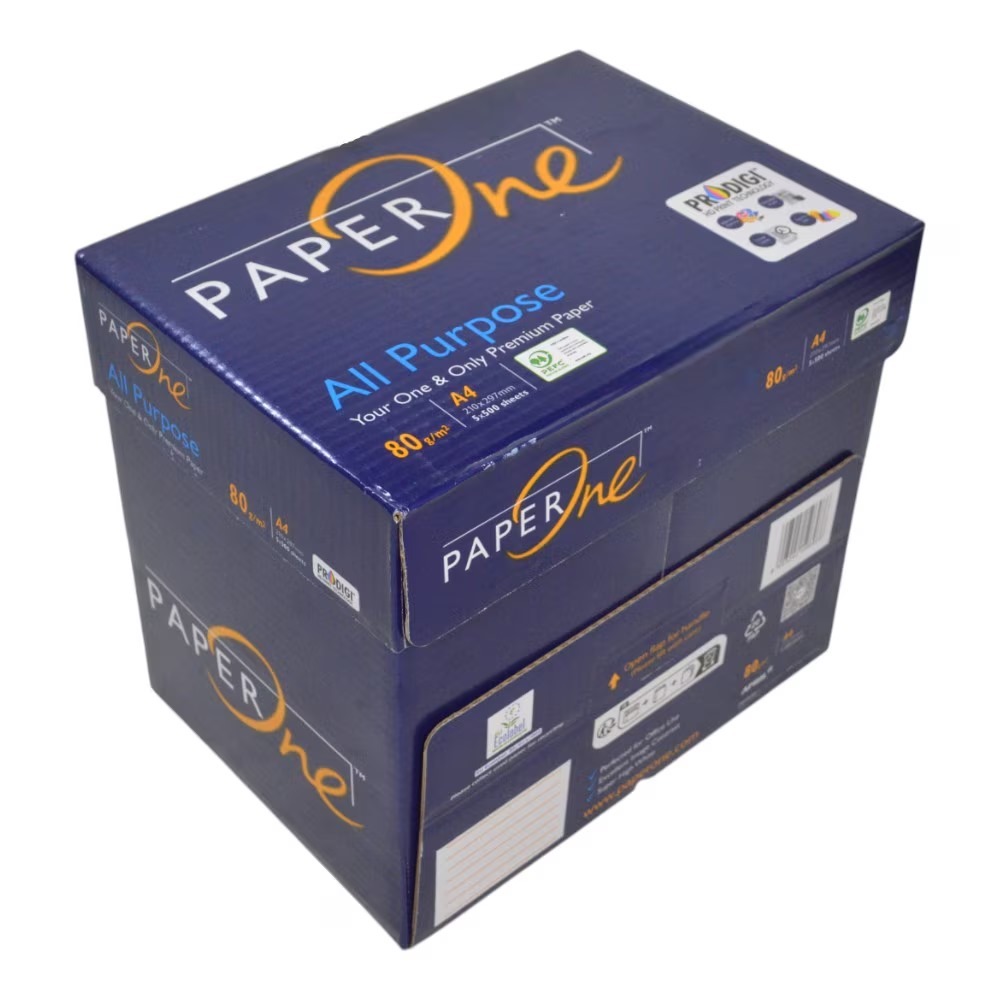 Jual Paper one A4 80 Gram / 1 Box isi 5 rim / kertas HVS / kertas ...