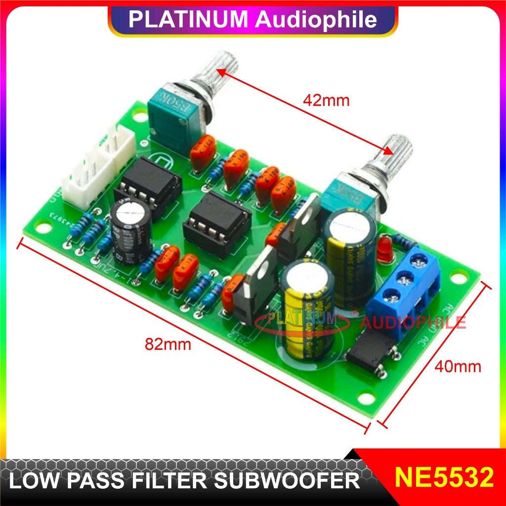 Jual Low Pass Filter Subwoofer Bass Controller Pre-Amp NE5532 22Hz ...