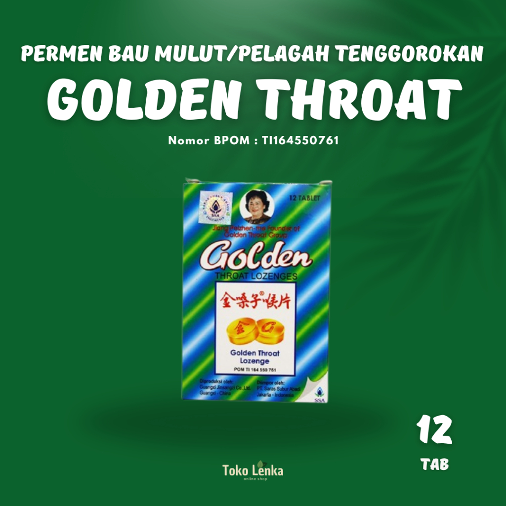Jual Golden throat Lozenge - Permen Meredakan Tenggorokan Kering ...