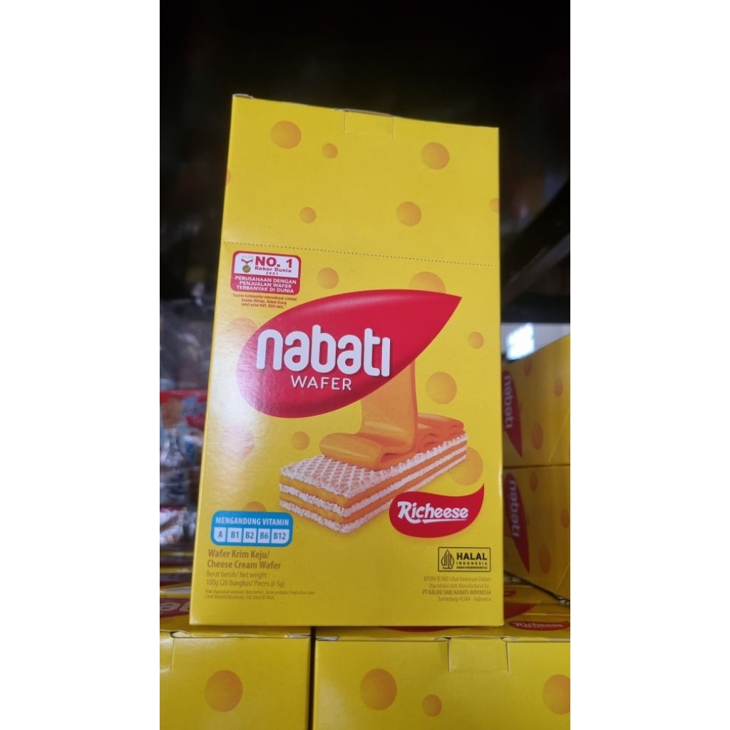 Jual Wafer nabati box isi 20pc rasa Keju | Shopee Indonesia