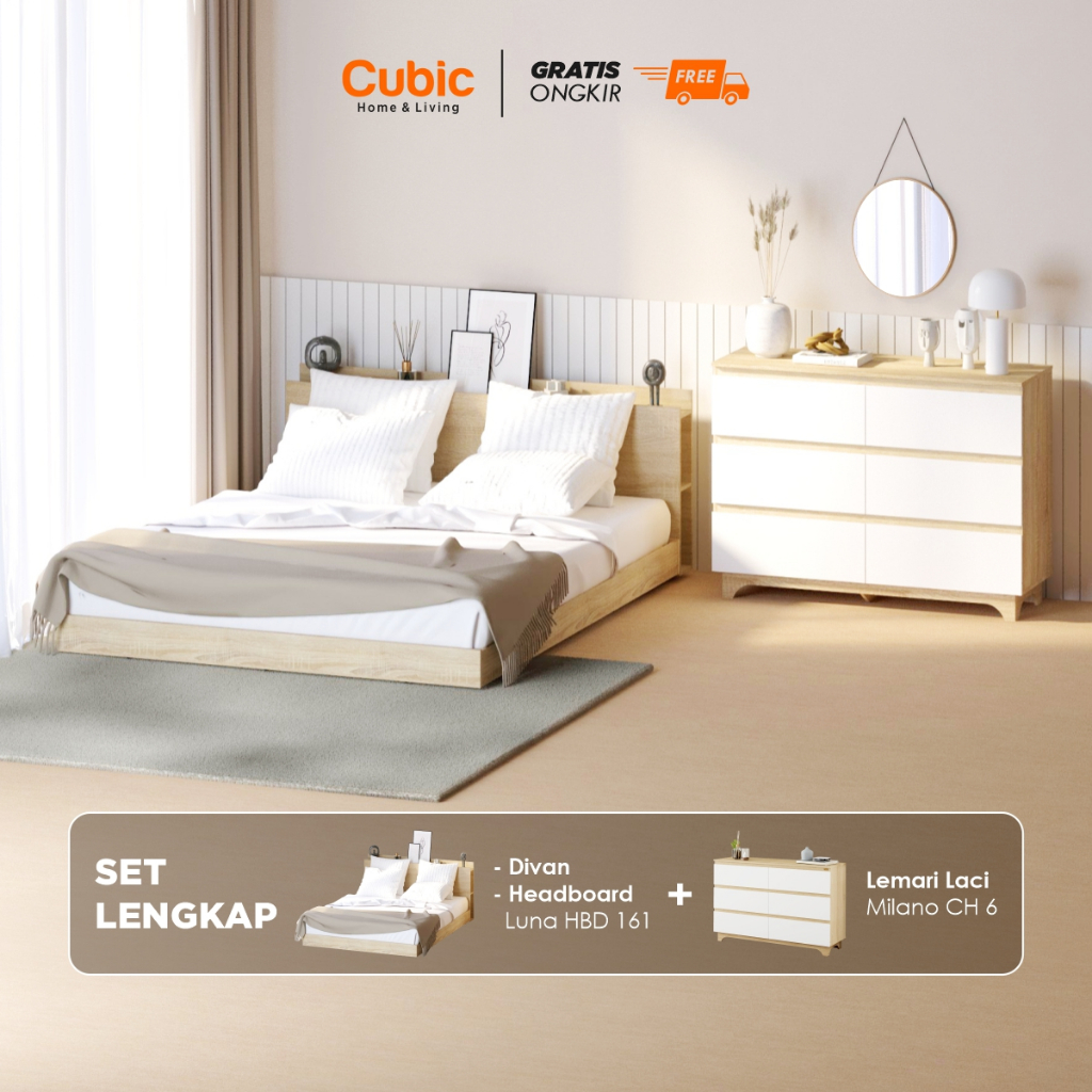 Jual Cubic Paket Kamar Hemat Minimalis / Set Ruang / Dipan 160x200 ...