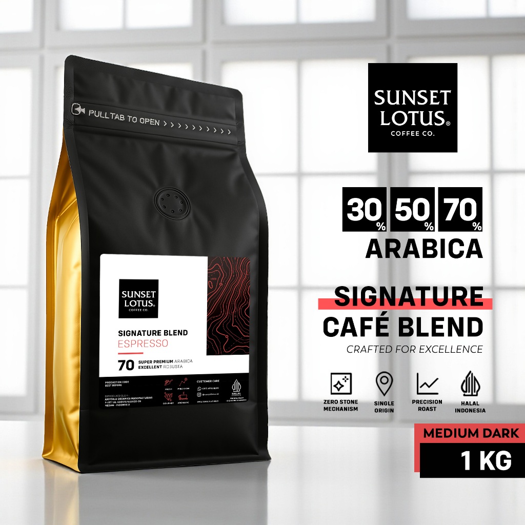 Jual Sunset Lotus Signature Blend Series 1 Kg - Arabica Robusta MTD ...