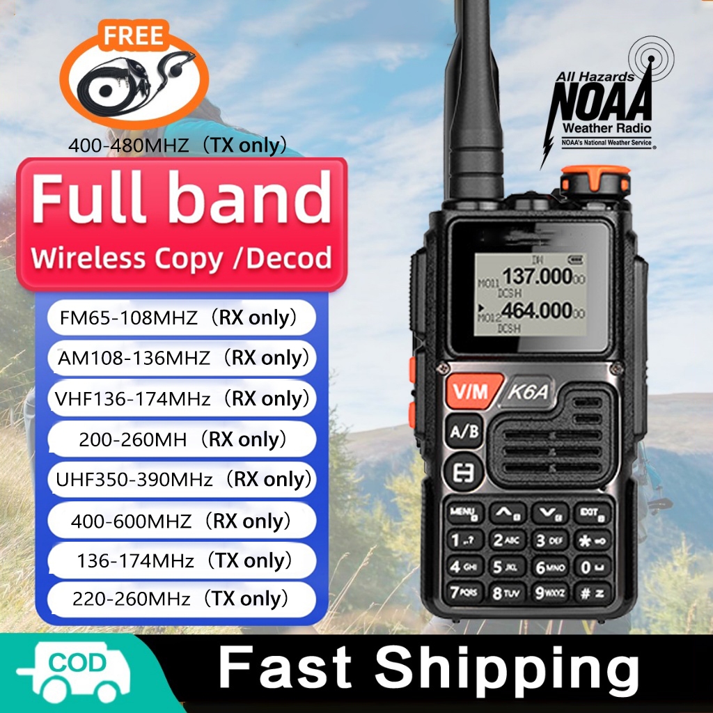 Jual COD K6A Walkie Talkie Jarak Jauh 10km(Max) 2600mAH HT Wlan UHF ...