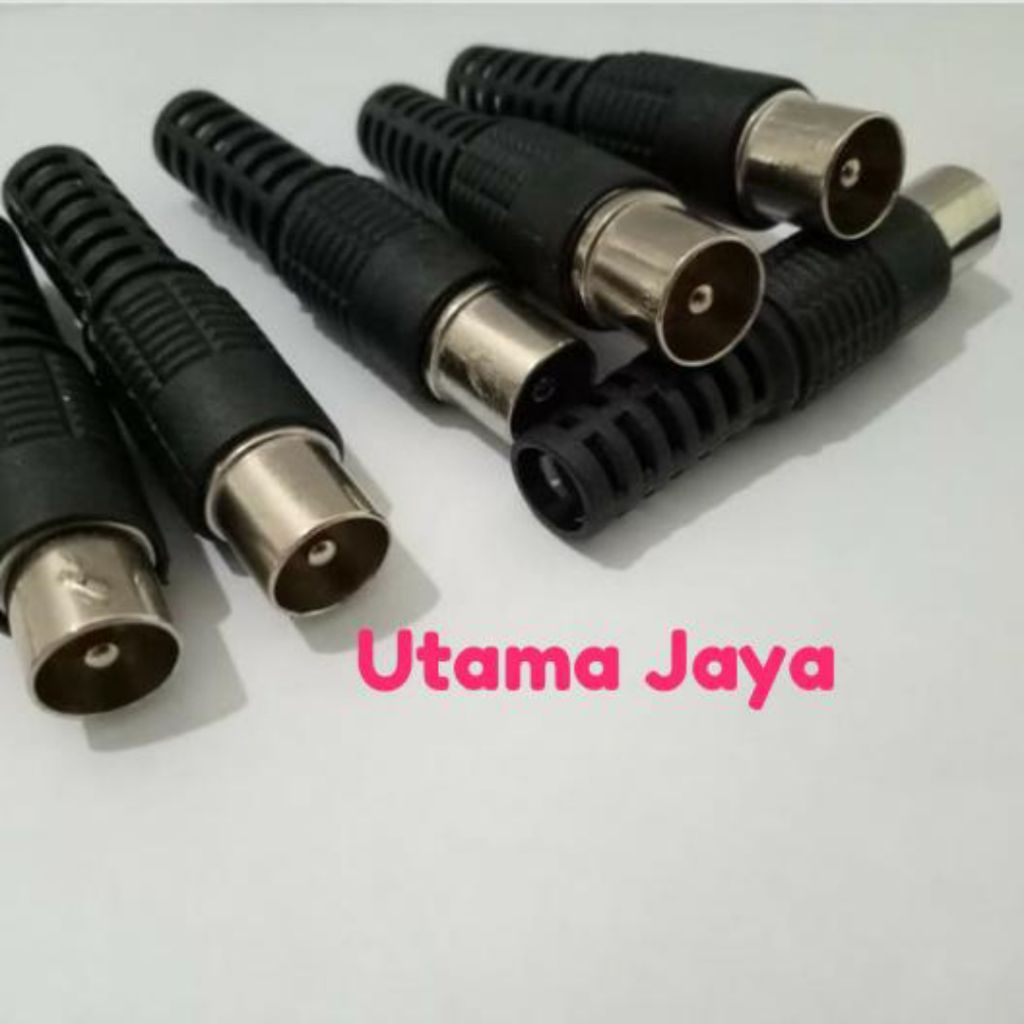 Jual Jek Antena TV PVC Plastik Hitam / Jack Jeck Jek TV Plastik ...
