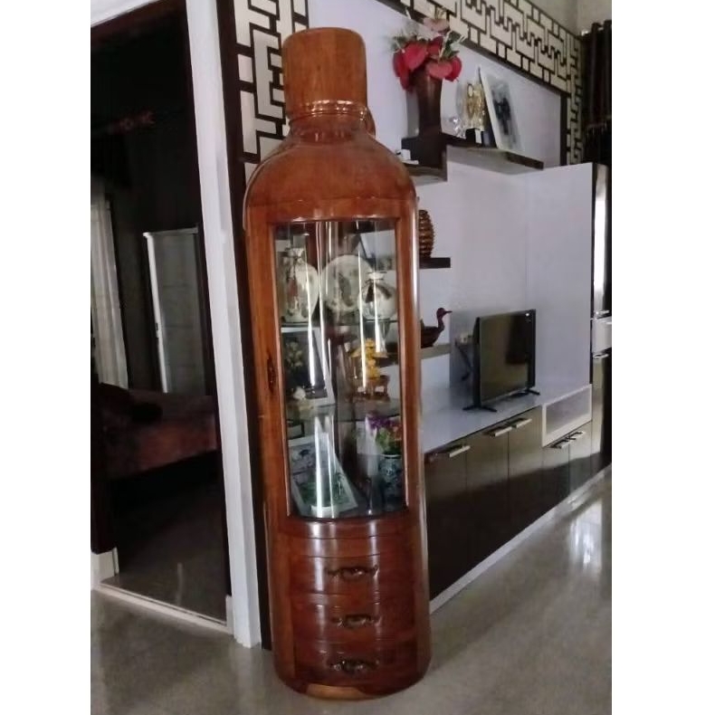 Jual ALMARI BOTOL JATI | ALMARI PAJANG BOTOL | LEMARI PAJANGAN BOTOL ...