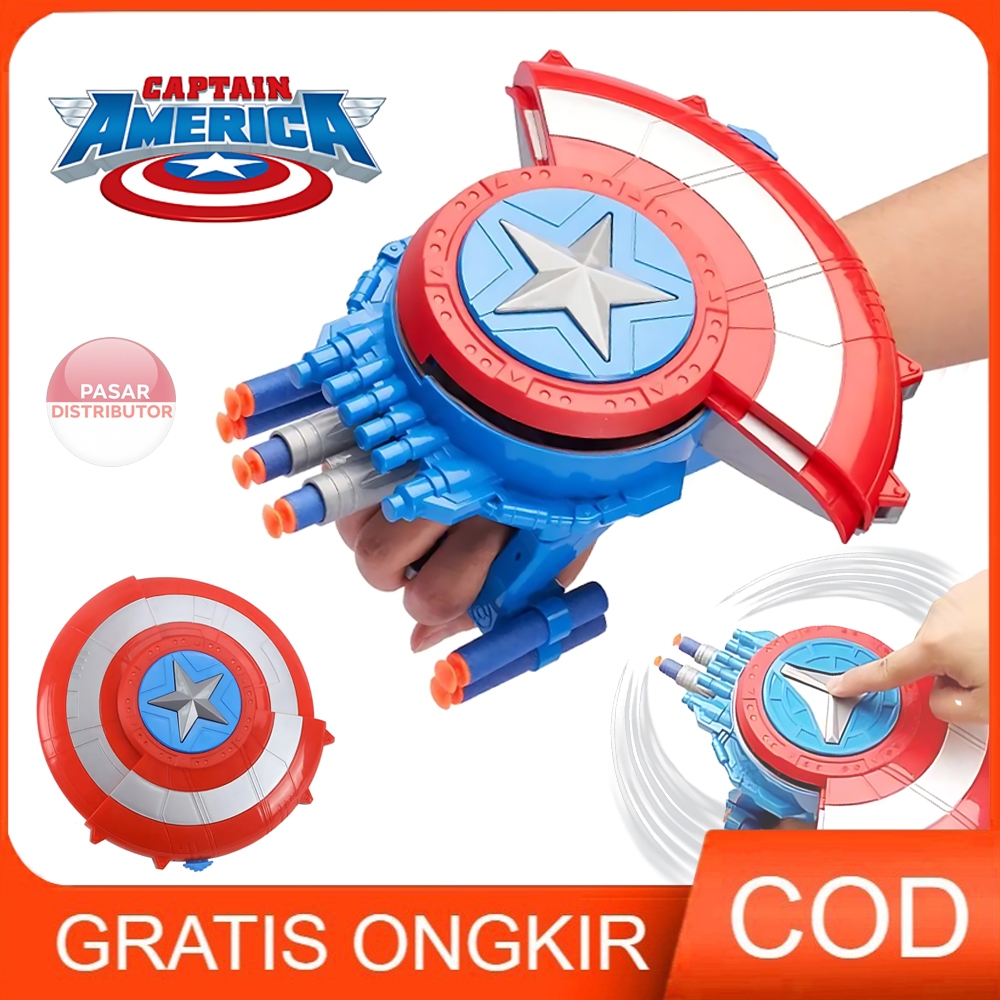 Jual Pasar Distributor TAMENG CAPTAIN AMERIKA Mainan Anak Peluncur ...