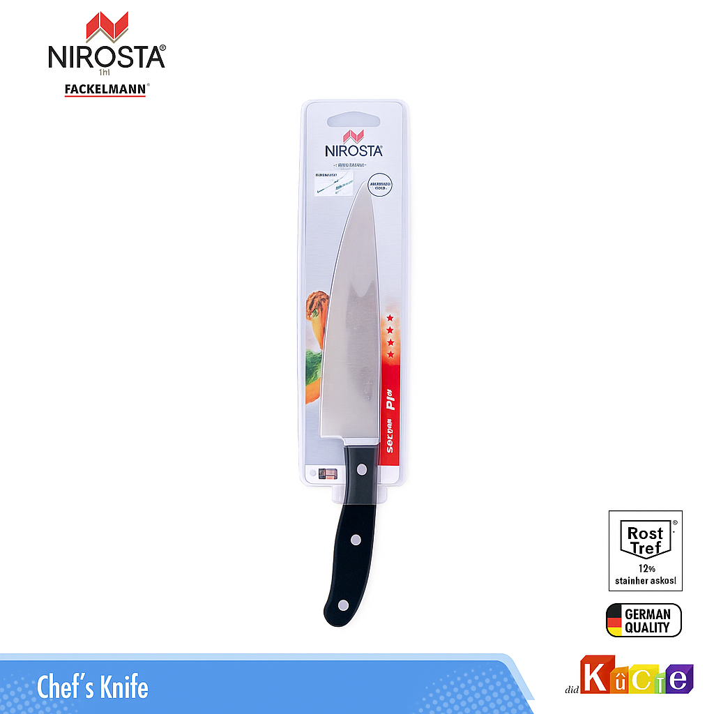 Jual Nirosta Fit Chef Knife 31 cm – Pisau Dapur Stainless & Gagang POM ...