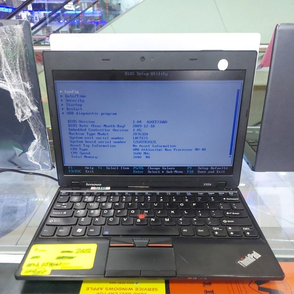 Jual Laptop Lenovo thinkpad x100e nyala mesin bagus minus konci bios ...