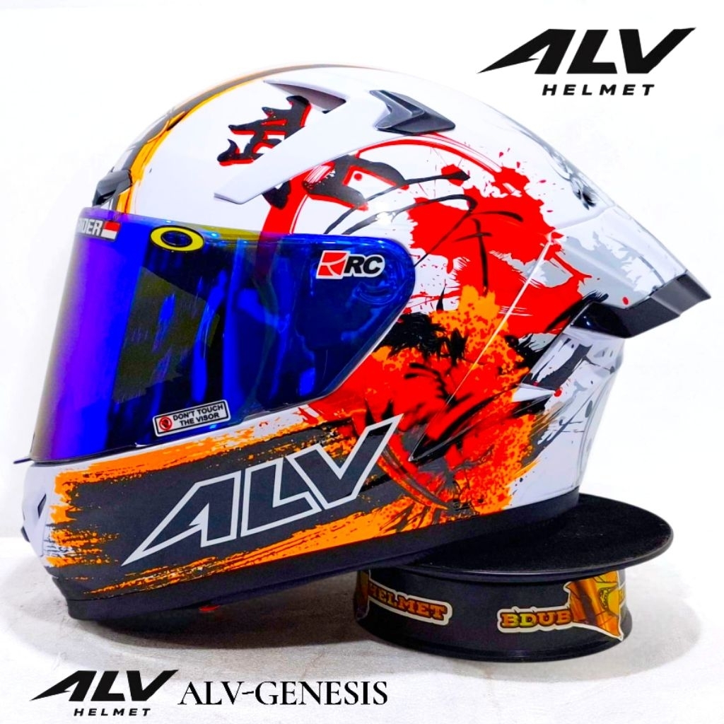 Jual Helm ALV Genesis Japan Culture White paket ganteng Spoiler 3D ...