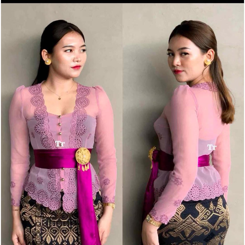 Jual WKB || Kebaya jadi bordir motif roda terbaru || Kebaya bali tangan ...
