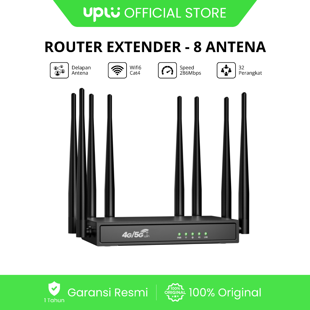 Jual UPLU Router 4G Wifi Extender 8 Antena Modem Sinyal High Speed 286 ...