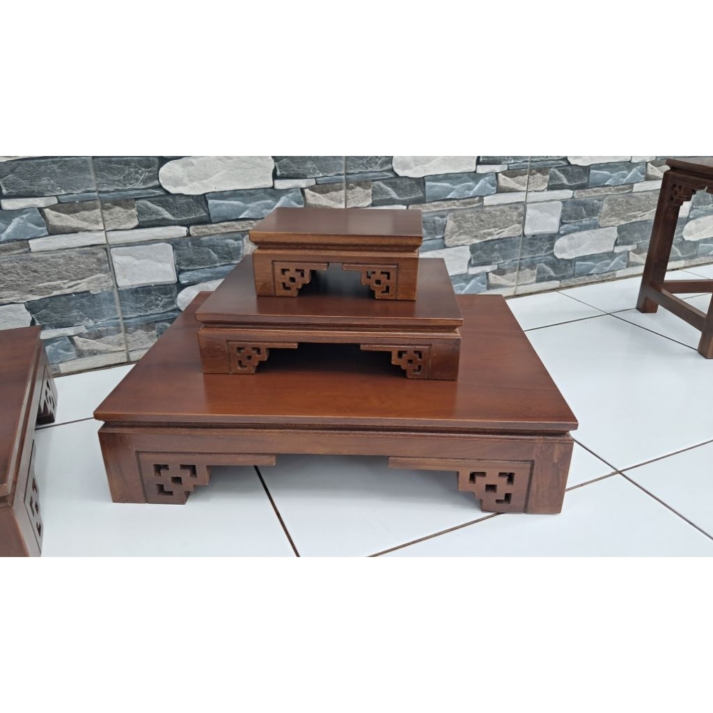 Jual Meja Display Meja Bonsai Meja Tatakan Bahan Kayu Jati | Shopee ...