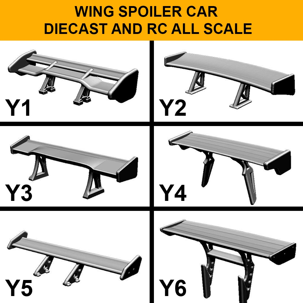 Jual RC DRIFT RACE BUS part semua skala spoiler wing V2 cocok diecast ...