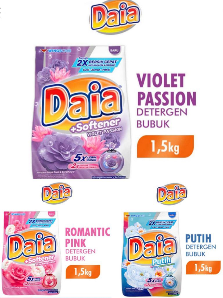 Jual Daia Detergent Bubuk 1.5Kg | Shopee Indonesia