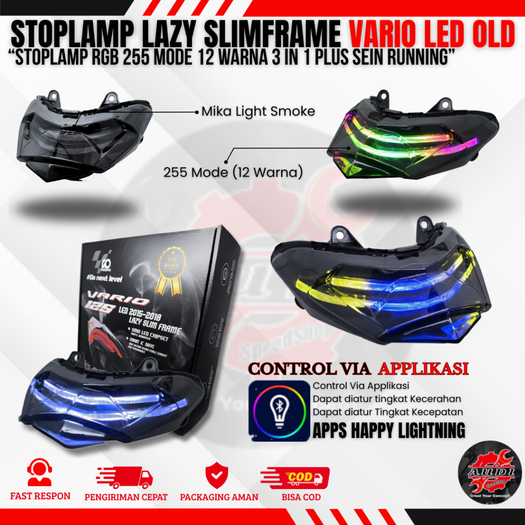 Jual STOPLAMP SLIMFRAME VARIO LED OLD STOPLAMP LAZY VARIO LED OLD LAMPU ...