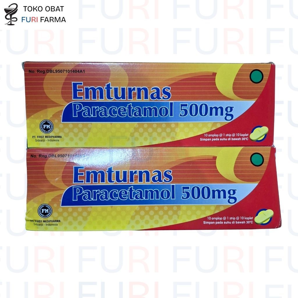 Jual Emturnas Paracetamol 500 mg 1 Box (10 Strip x 10 Kaplet) | Pereda ...