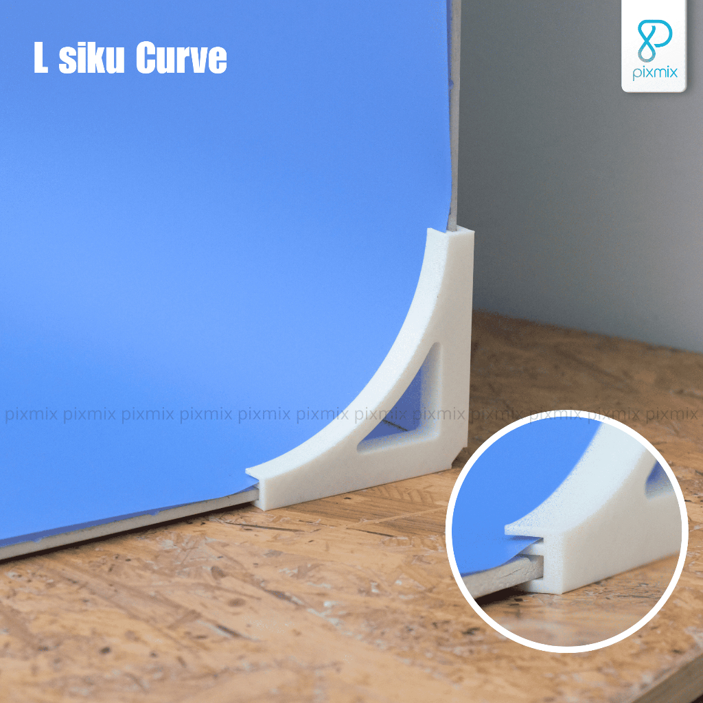 Jual Siku Penyangga Background / Alas Foto - L Siku Curve Pixmix ...