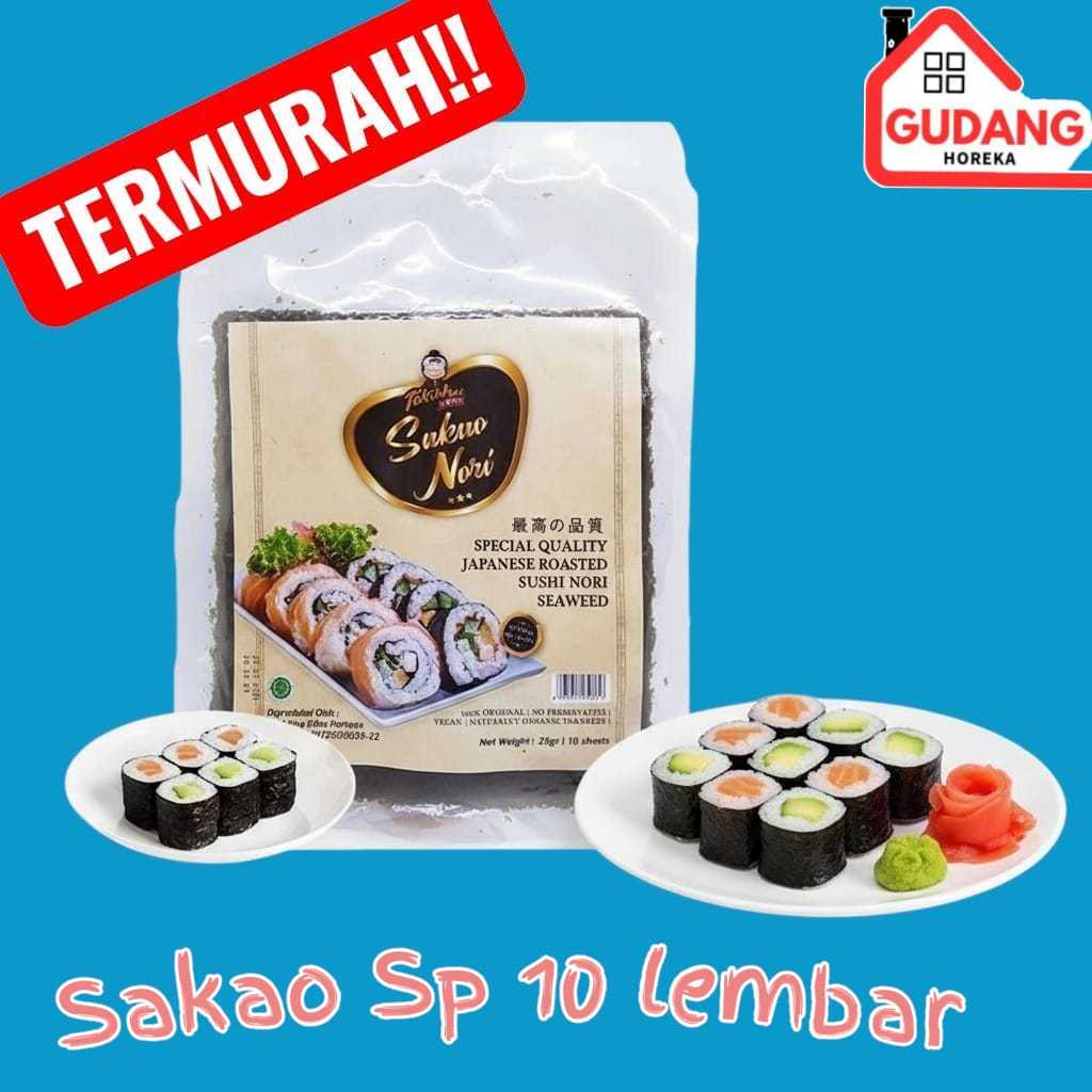 Jual SAKAO SUSHI NORI 10 LEMBAR / SHEET - RUMPUT LAUT PANGGANG ...