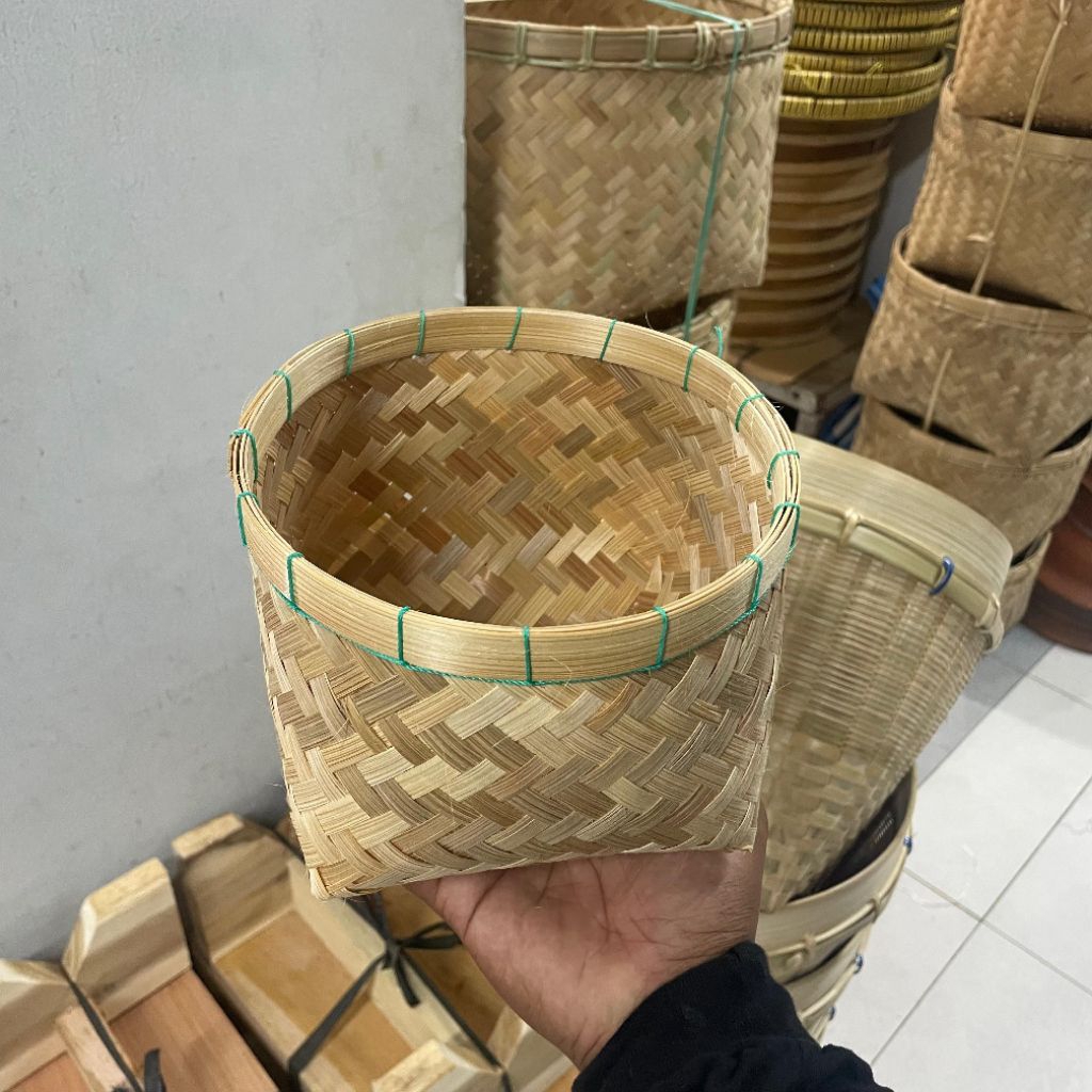 Jual Tumbu Bambu diameter 17 cm /Piti bambu/Tumbu bulat/ Wadah nasi ...