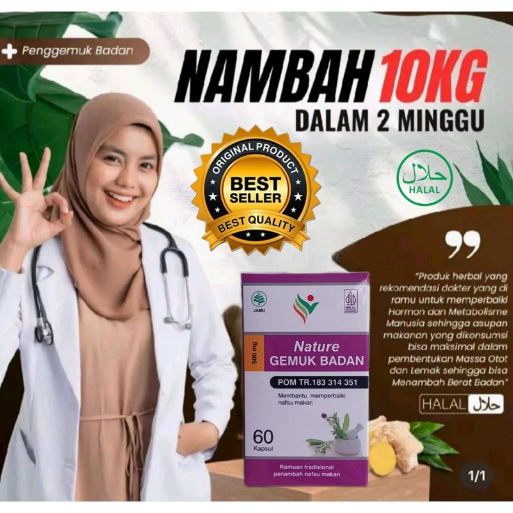 Jual GEMUK BADAN BUGAR SEHAT SEJAHTERA ALAMI NATURE BPOM suplemen ...