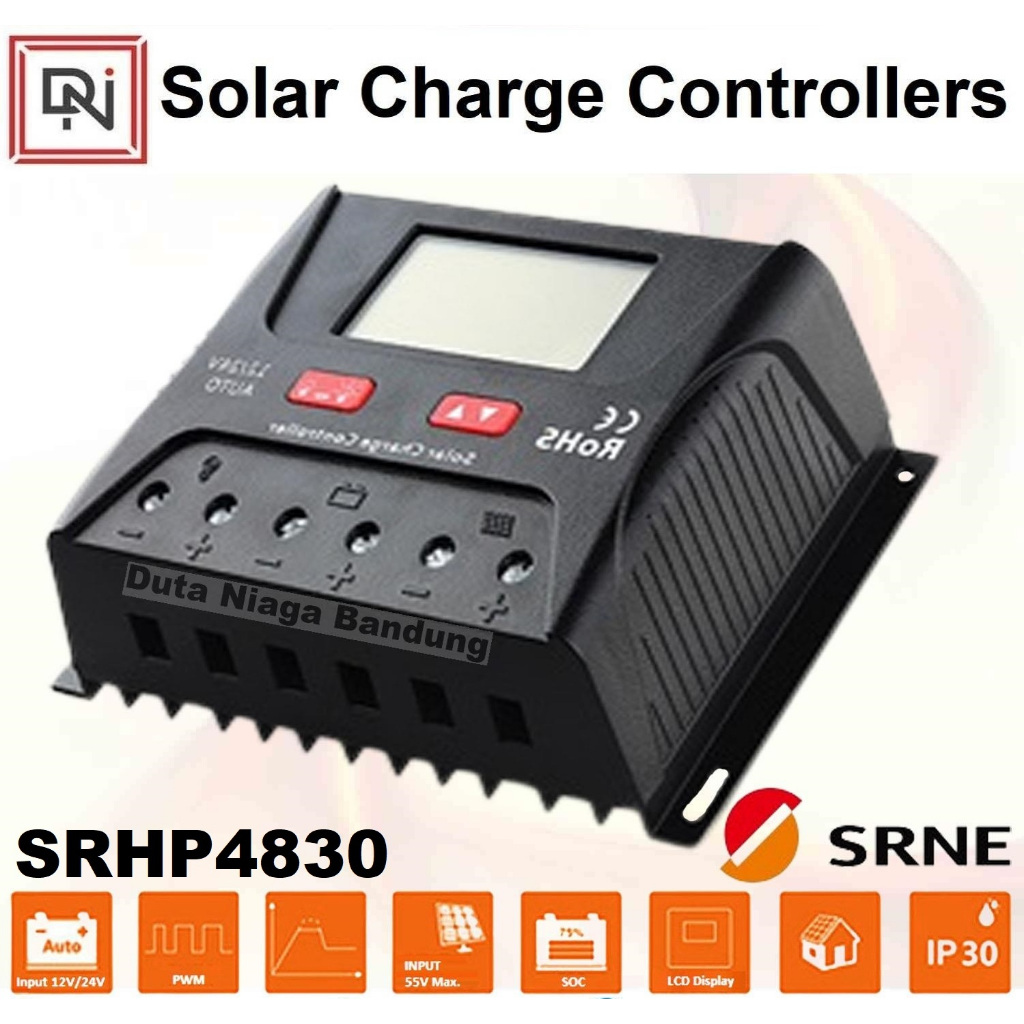 Jual Solar Charge Controller SRHP4830 SRNE PWM 30A Regulator Solar ...