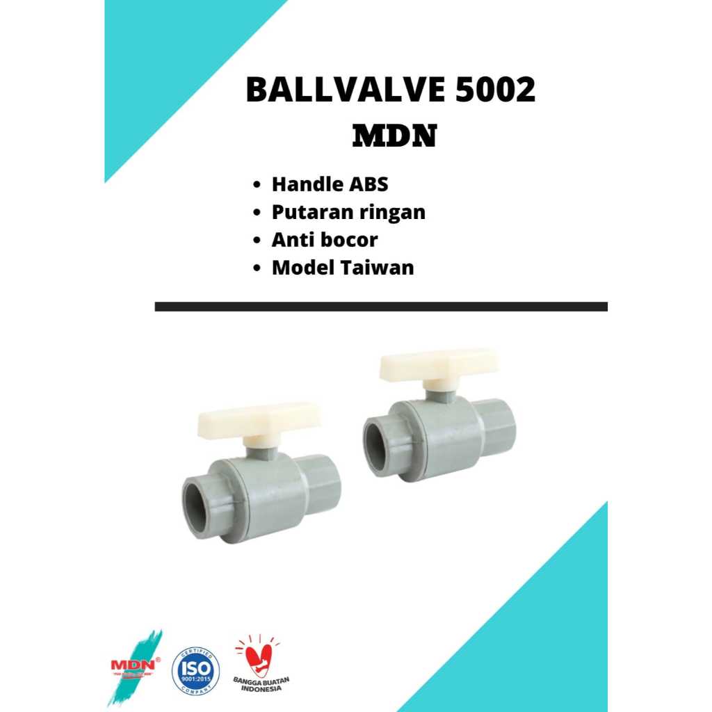 Jual MDN TYPE 502 BALL VALVE PVC / BALLVALVE PVC / STOP KRAN PVC MODEL ...