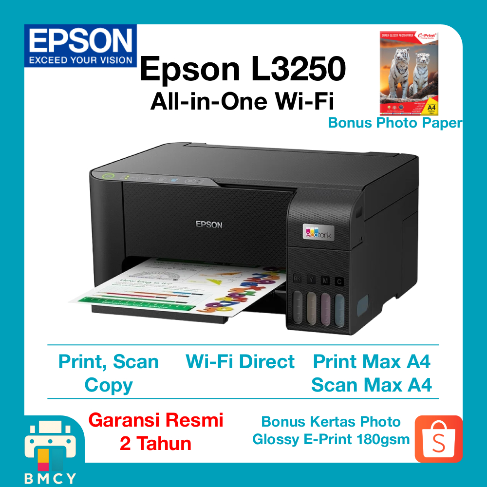 Jual Printer All-in-One Epson L3250 Support Wifi Print A4 Scanner ...