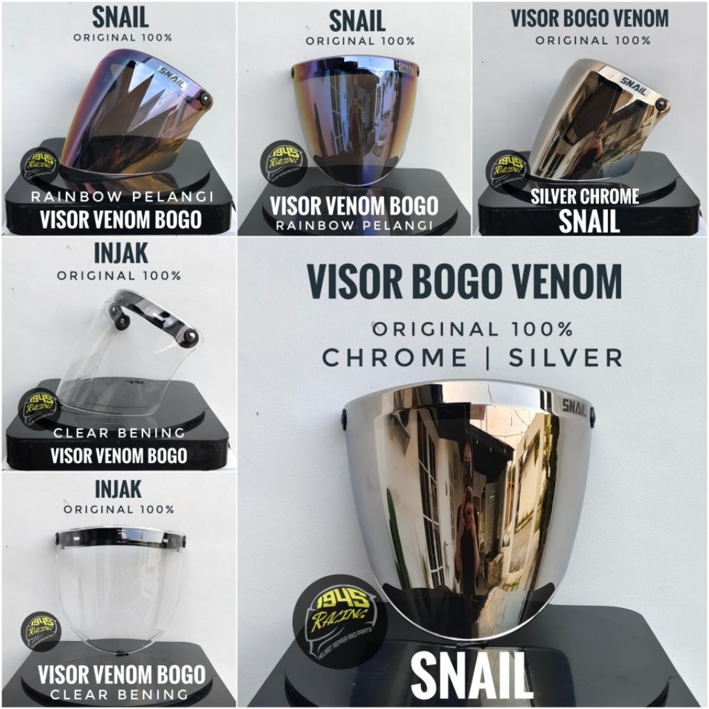 Jual Kaca helm bogo venom Snail Original 100% / kaca helm bogo flat ...