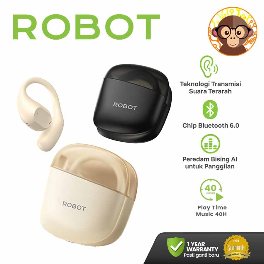 Jual ROBOT Comfo M2 TWS OWS Wireless Earphone Bluetooth 6.0 Wireless ...