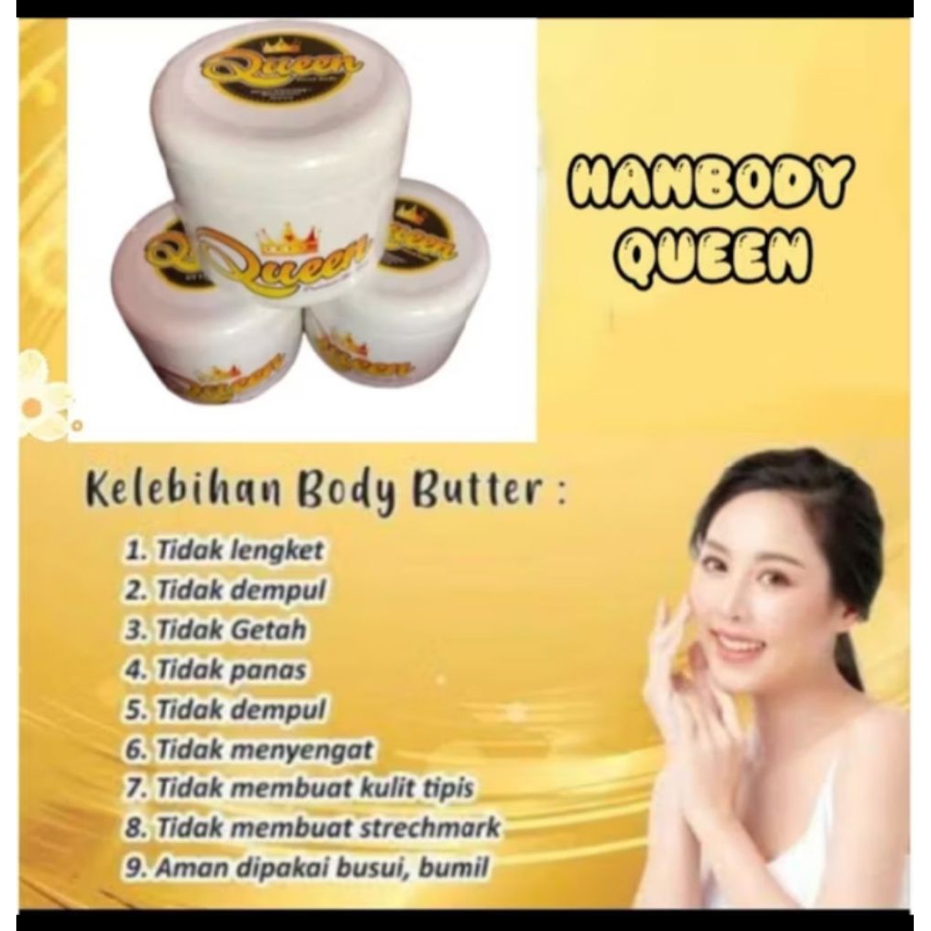 Jual HANBODY QUEEN THAILAND WHITENING DOSTING 300 GRAM | Shopee Indonesia