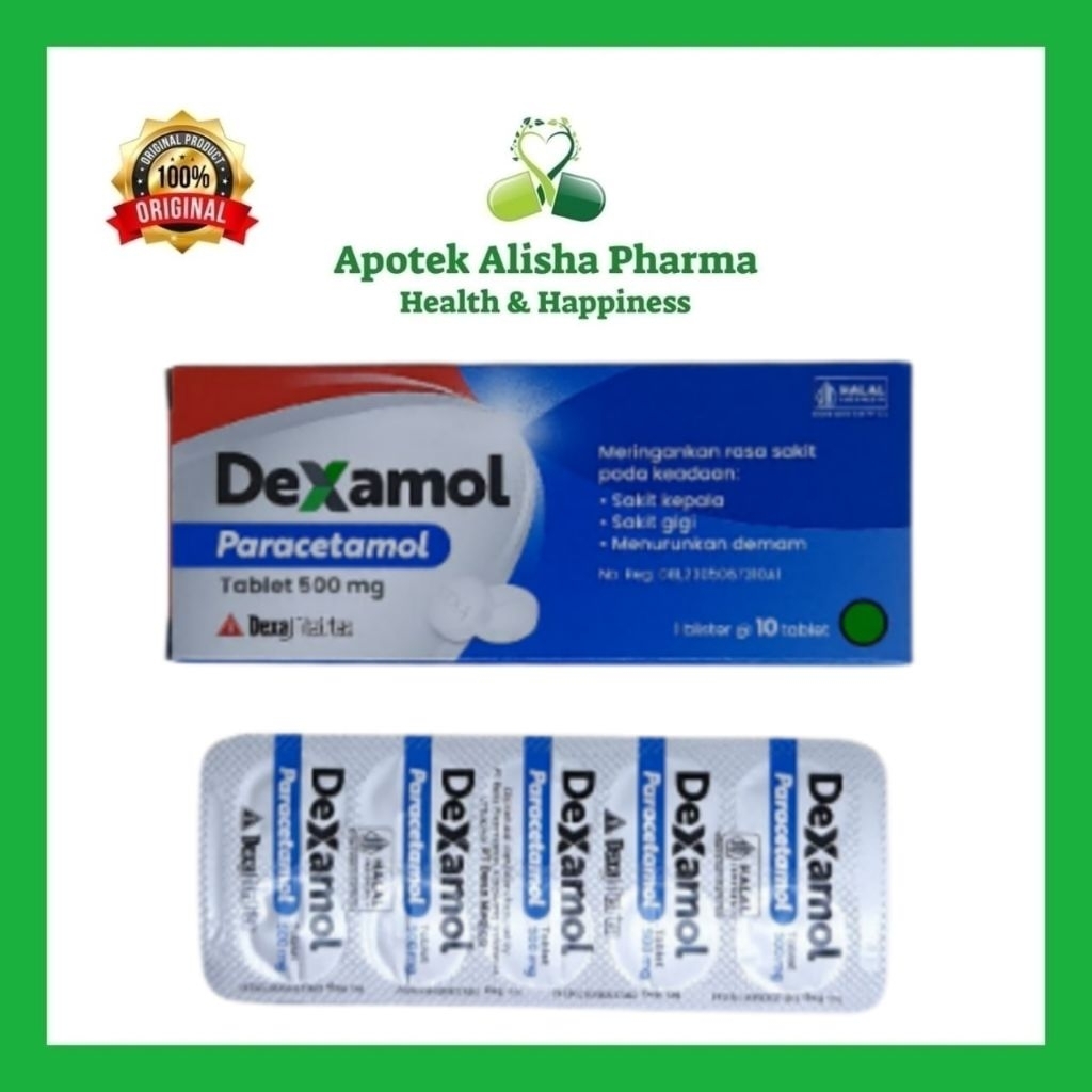 Jual Dexamol Paracetamol 500mg Box isi 100 dan Strip 10 Tablet | Shopee ...