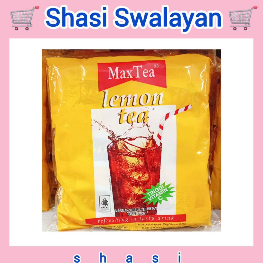 Jual MAX TEA Lemon Tea 30 Sachet x 25 gr | Shopee Indonesia