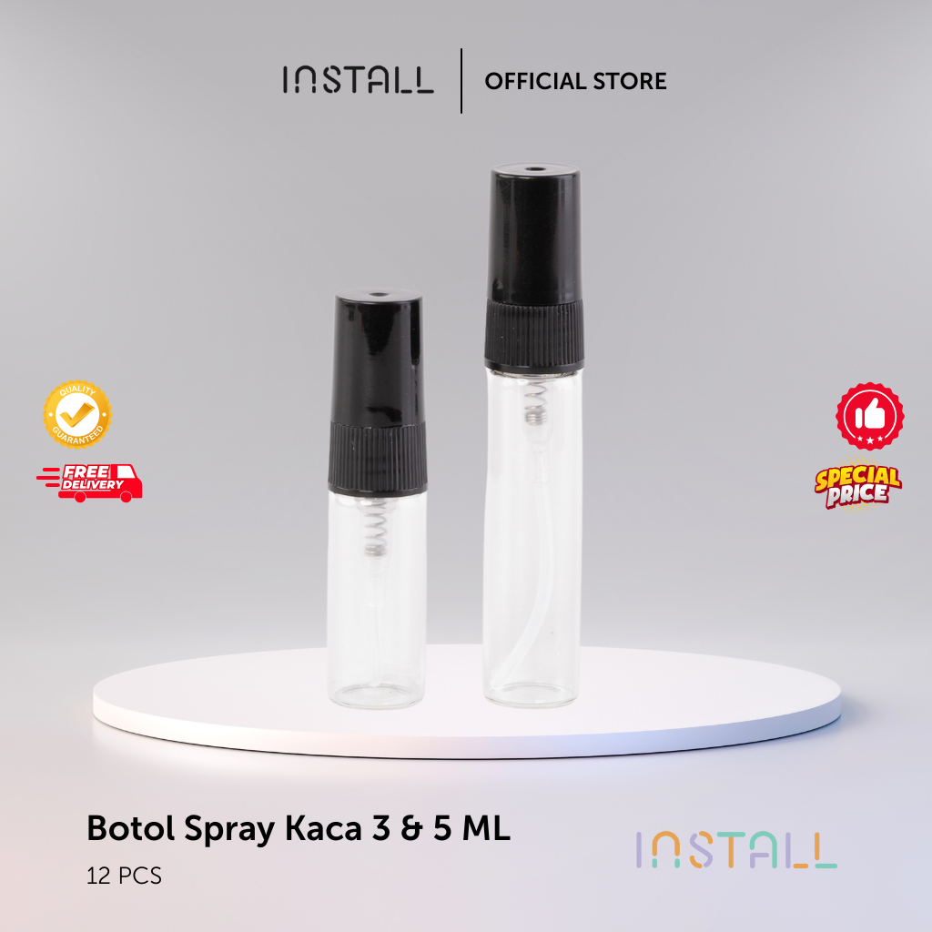 Jual [12 pcs] Botol Parfum Travel Size Mini 3 ml & 5 ml | Tutup Ulir ...