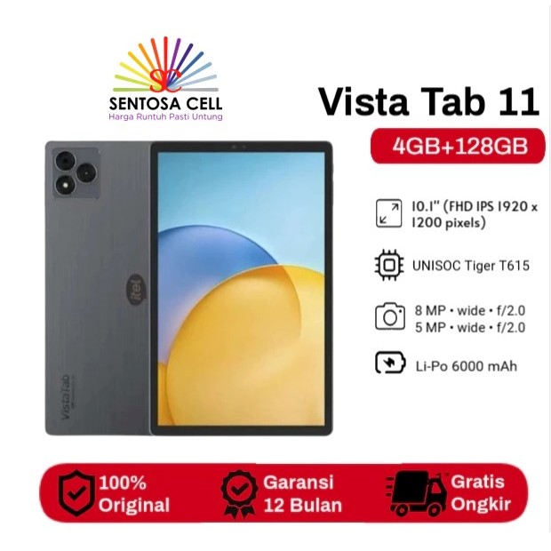 Jual TABLET ITEL VISTA TAB 11 4/128 LTE GARANSI RESMI ITEL INDONESIA ...