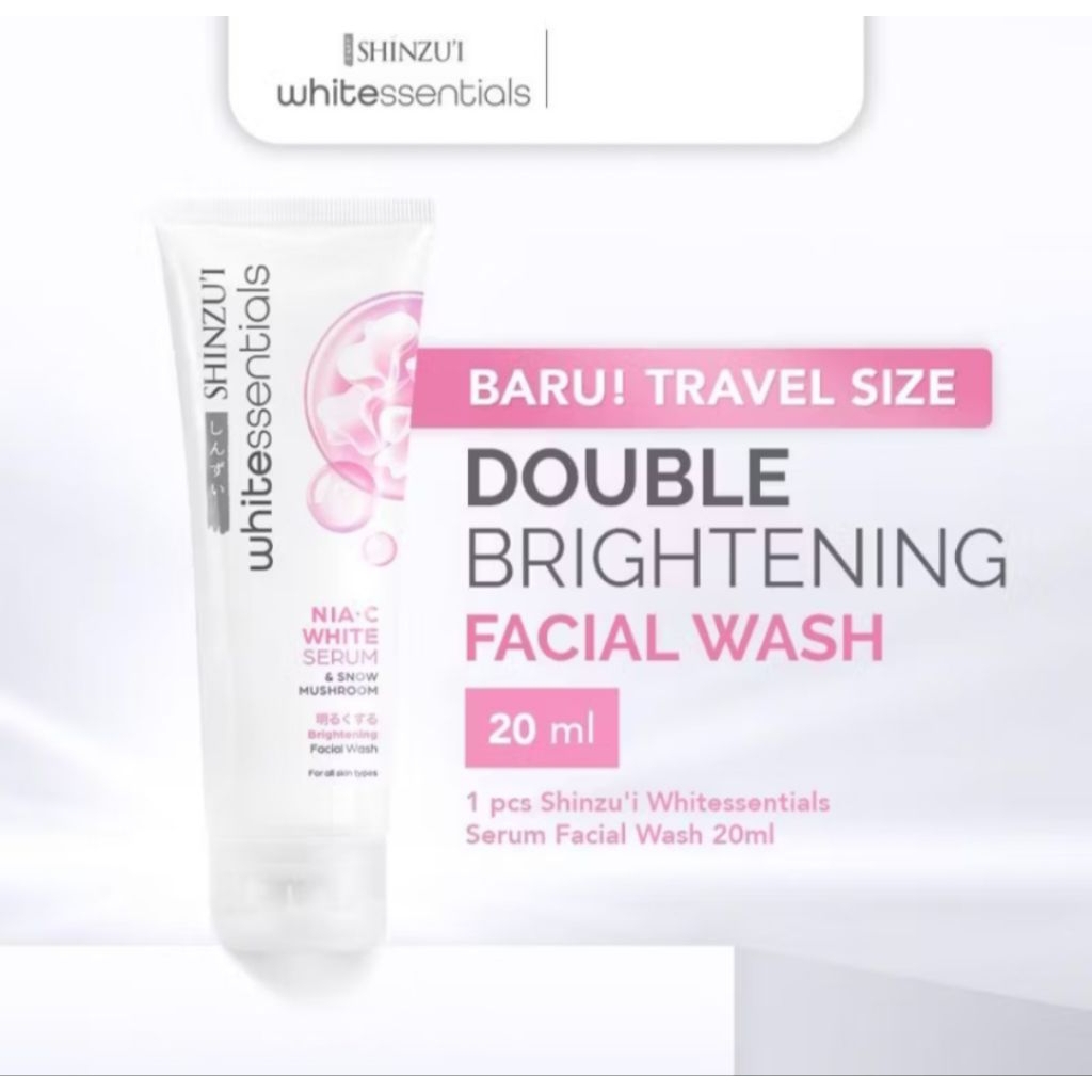 Jual 20ML SHINZUI DOUBLE BRIGHTENING SERUM FACIAL WASH AZARINE ACNE ...