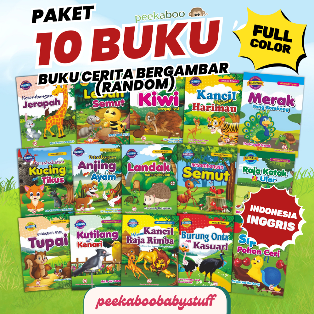 Jual PAKET 5/8/10 BUKU CERITA ANAK BILINGUAL INDONESIA INGGRIS (RANDOM ...