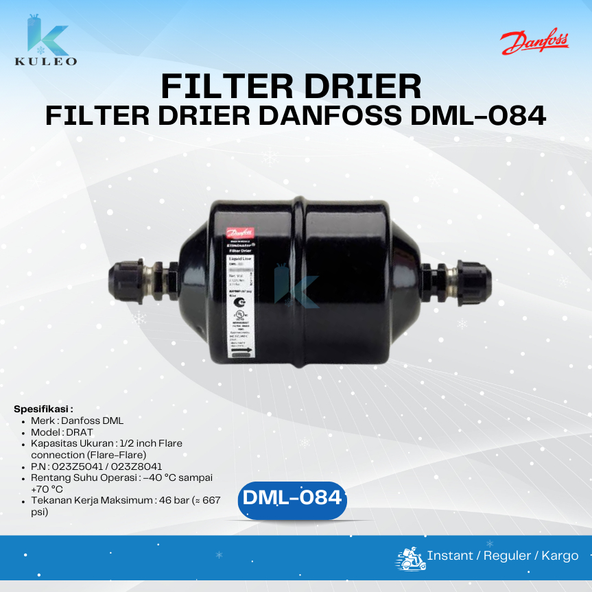 Jual Filter Drier Danfoss DML-084 Saringan Dryer AC Kulkas Chiller ...