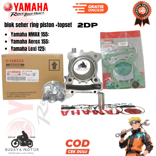 Jual ORIGINAL Blok Seher+Top Set Komplit Ring Piston Kit Nmax lama ...