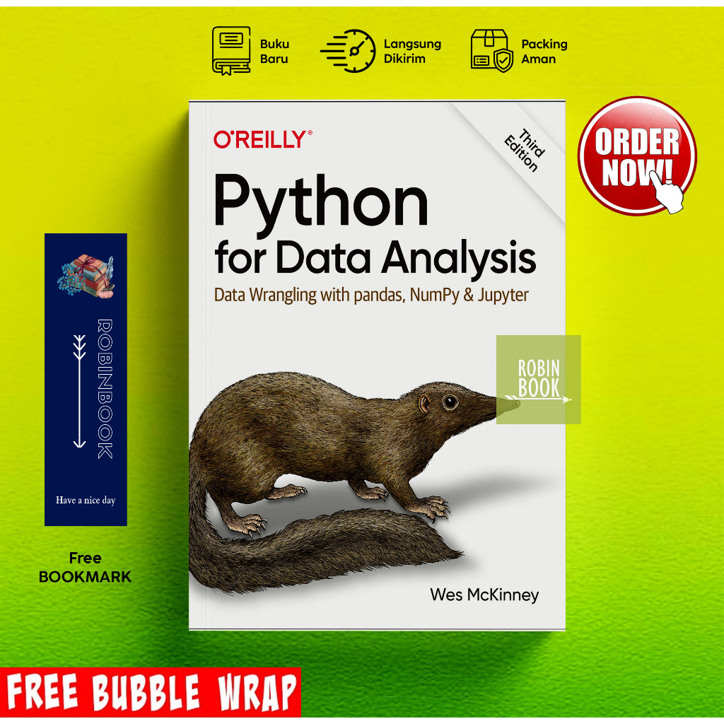 Jual (english) Python for Data Analysis: Data Wrangling with pandas, NumPy, and Jupyter | Shopee ...