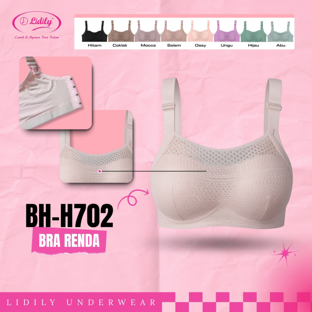 Jual Lidily - BH Renda Tanpa Kawat Nyaman | Bra Kemben Full Brokat Cup ...