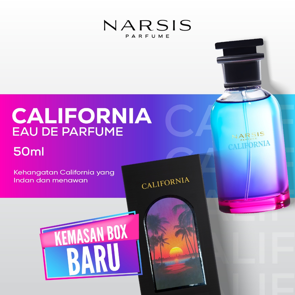 Jual NARSIS Parfume California Minyak Wangi Premium Tahan Lama Unisex ...