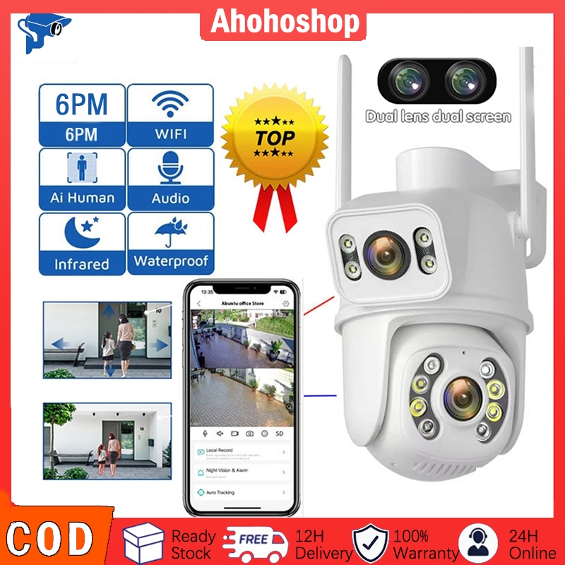 Jual CCTV Camera Dual Lens WiFi IP 6MP 360° PTZ Waterproof Outdoor ...